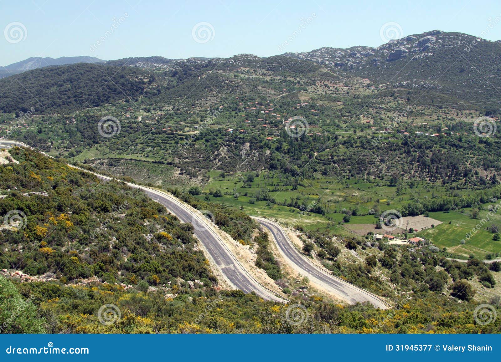 Two roads stock image. Image of valley, mountain, turkey - 31945377