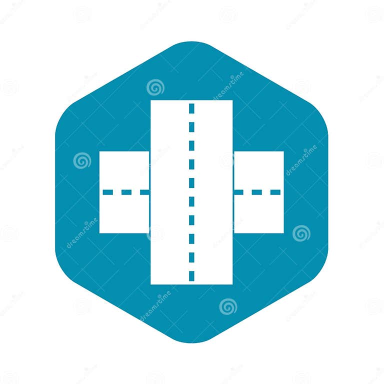 Two Roads Icon, Simple Style Stock Vector - Illustration of speedway ...