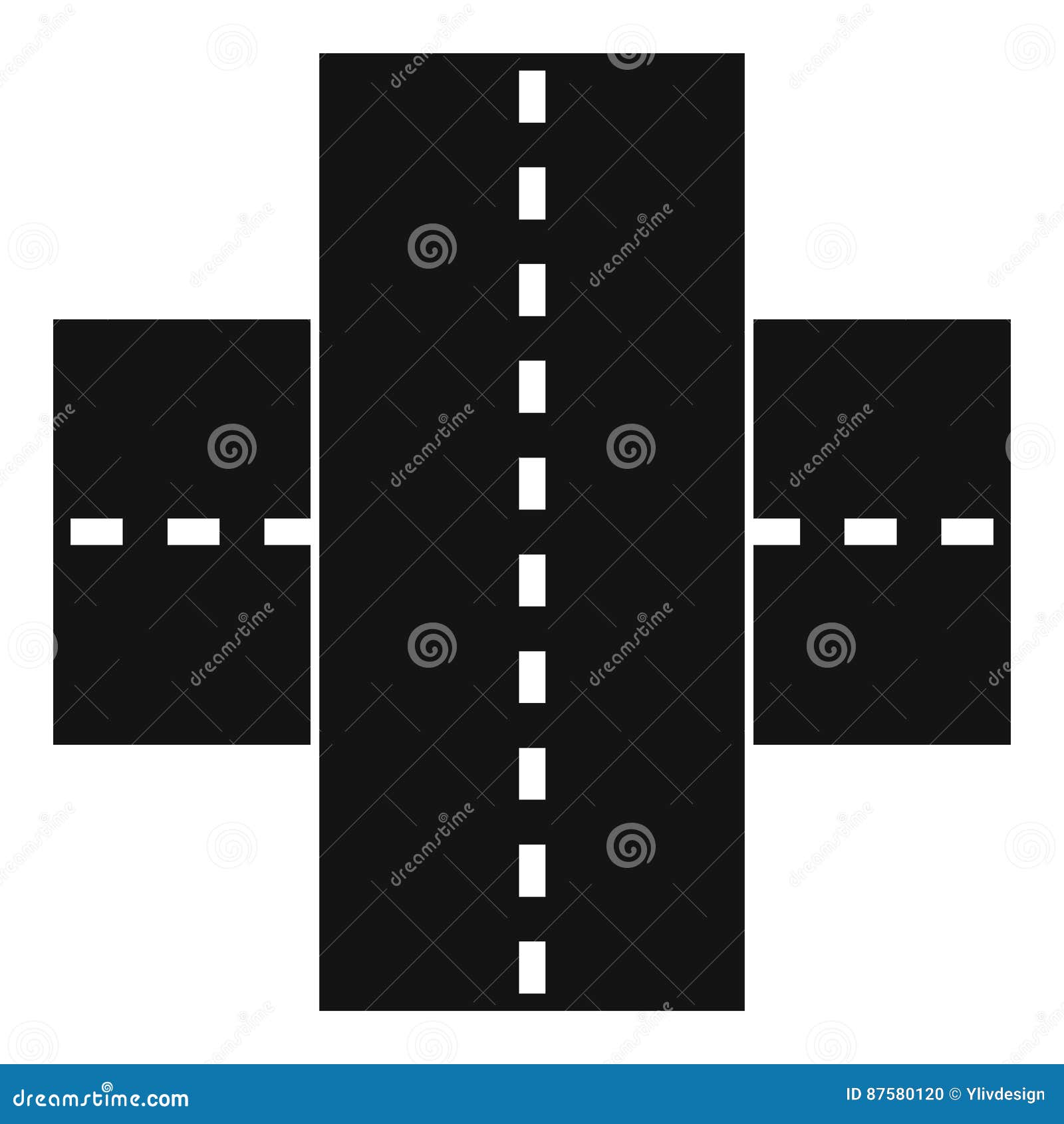 Two Roads Icon, Simple Style Stock Vector - Illustration of highway ...