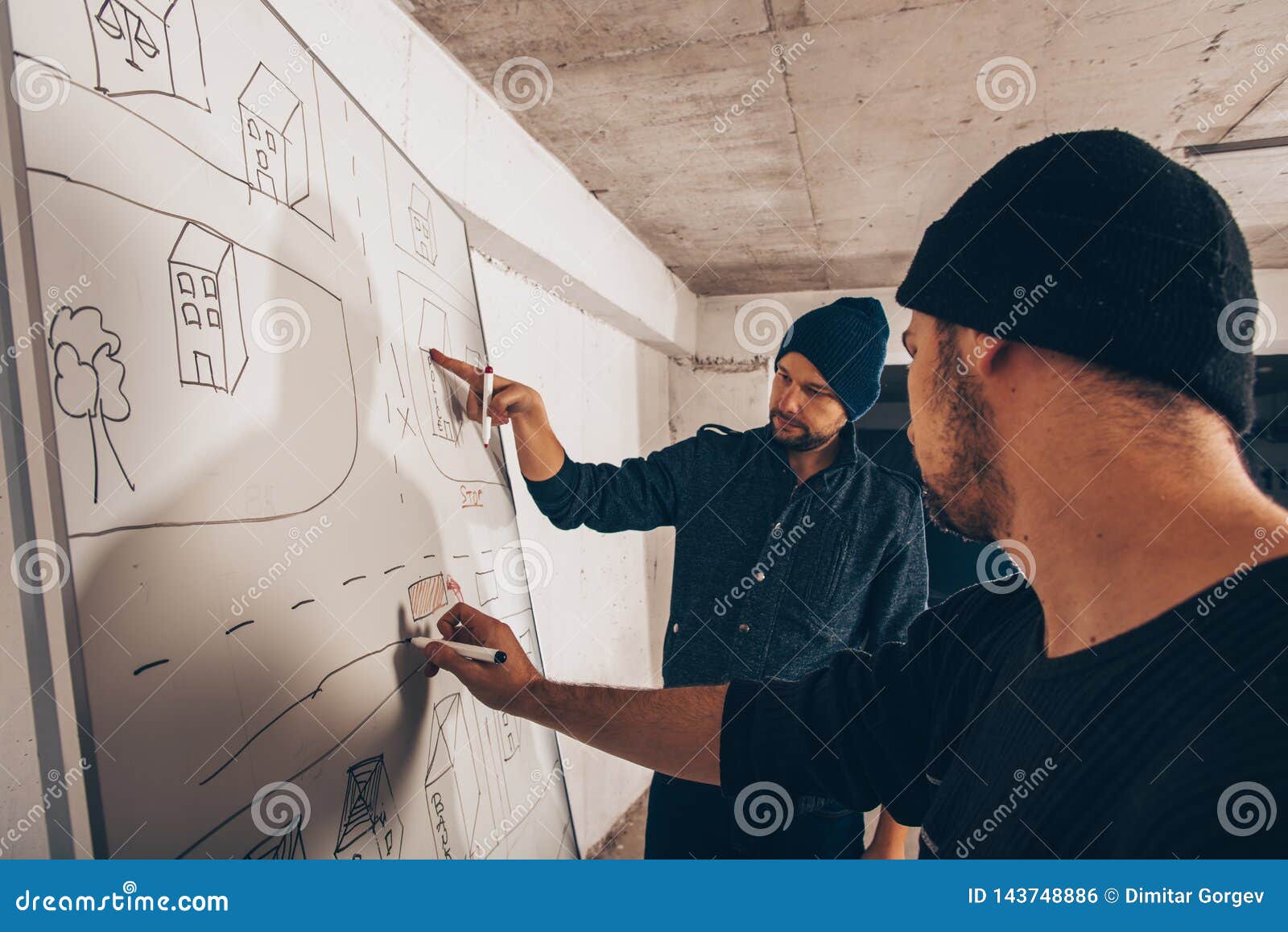 Two Bandits Make Plan for Stealing Bank Vault Stock Photo - Image of ...