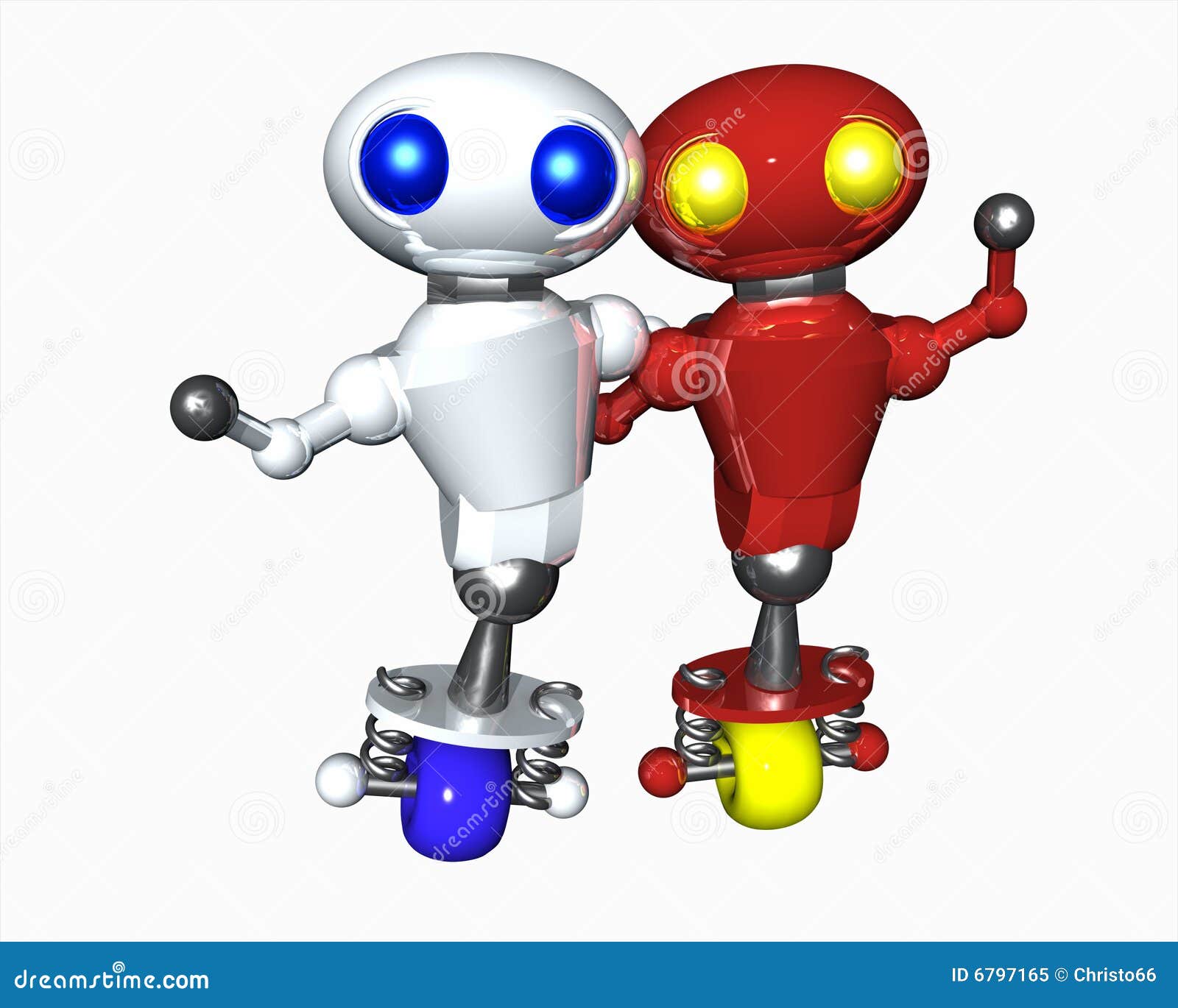 Two Robots Of Different Color Picture. Image: 6797165