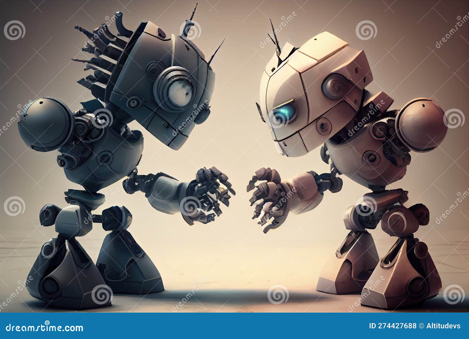 Two Robots with Different Functions and Abilities, but One of Them Can Surprise the Opponent ...