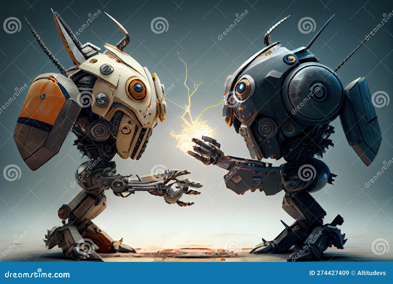 Two Robots, with Different Functions and Features, Face Off in Battle ...