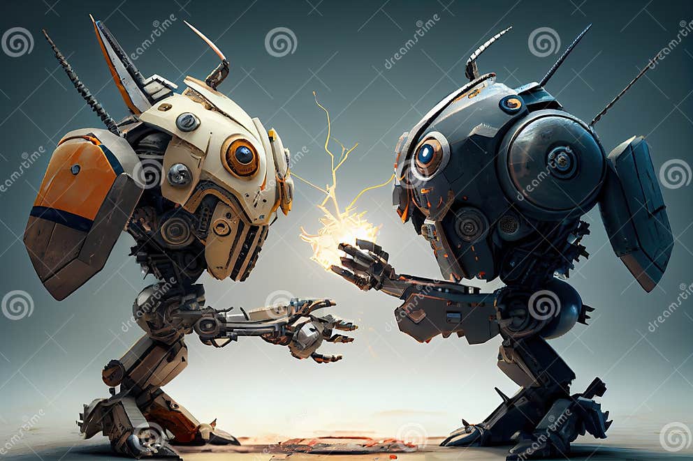 Two Robots, with Different Functions and Features, Face Off in Battle ...
