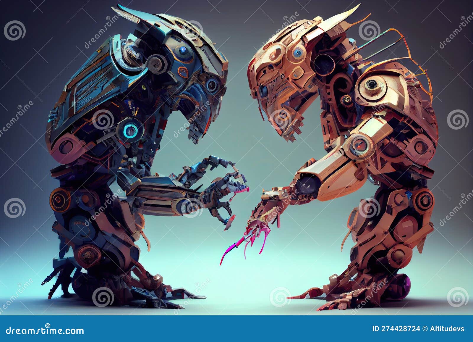 Two Robots, Each with Different Design Features and Functions, Face Off ...