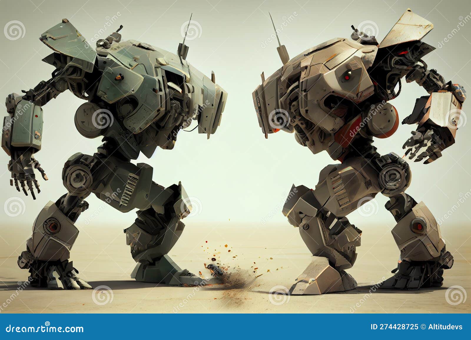 Two Robots, Each with Different Design Features and Functions, Face Off ...