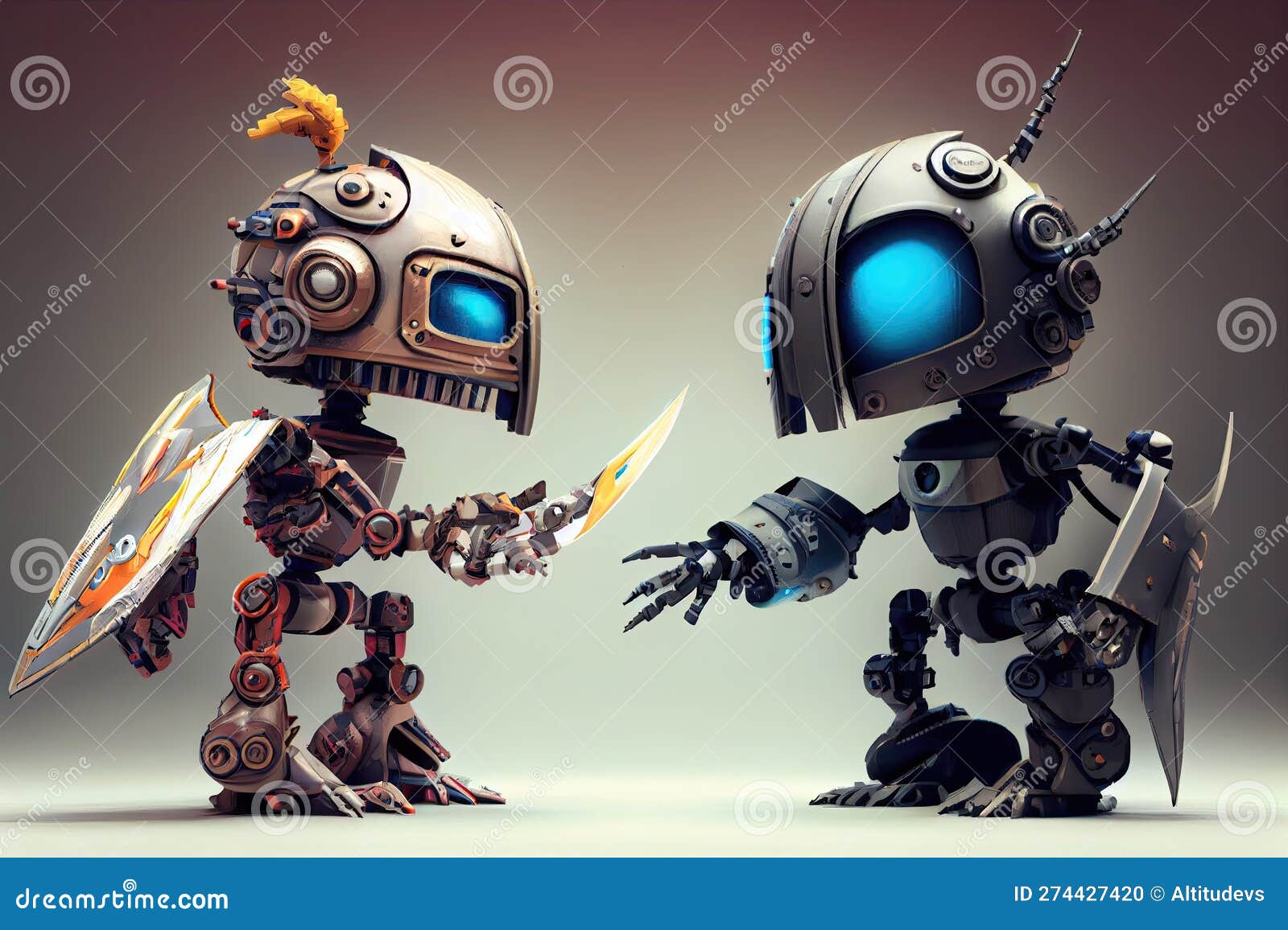 Two Robots, Each with Unique Personalities and Characteristics ...