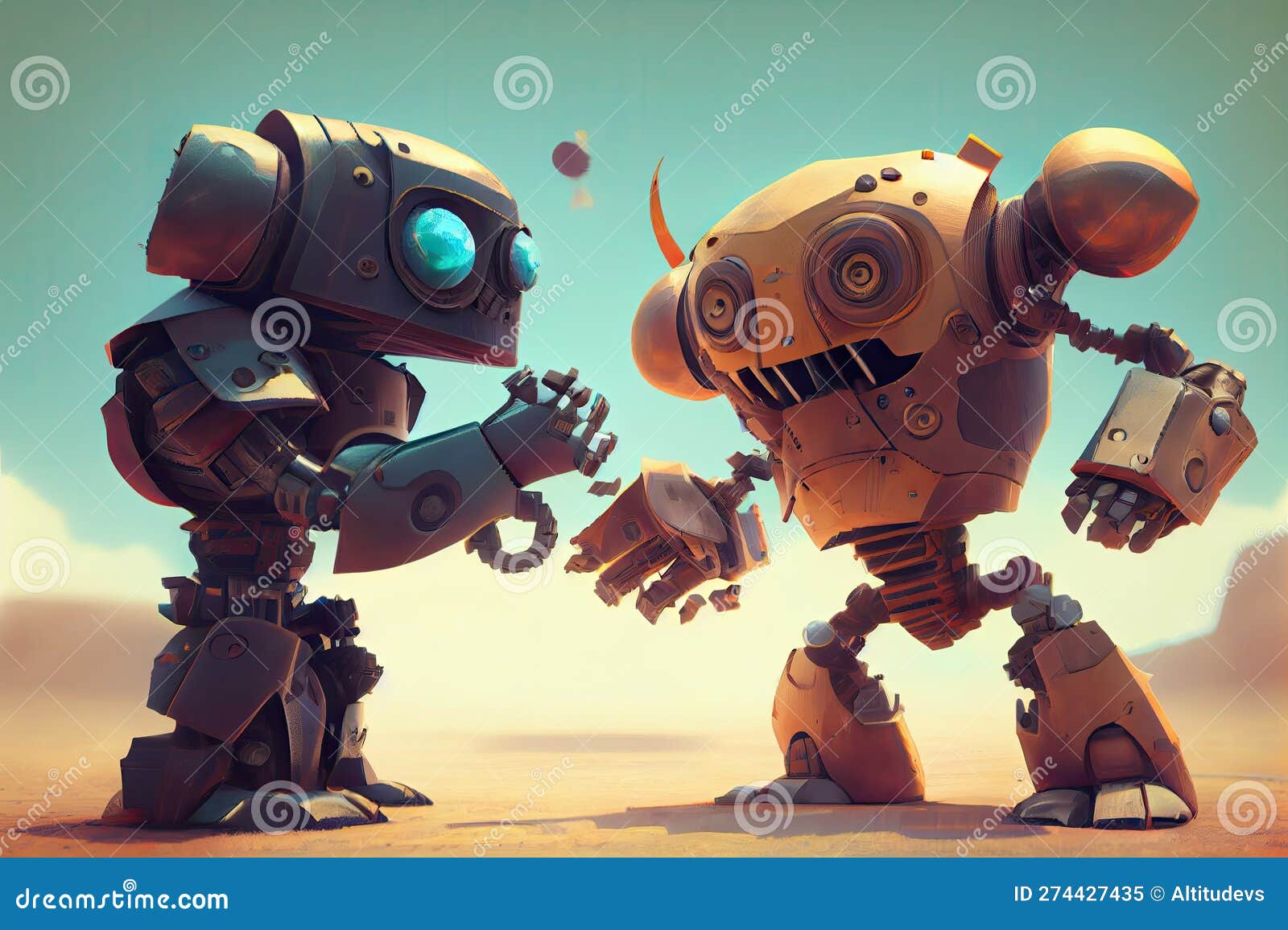 Two Robots, Each with Unique Personalities and Characteristics ...