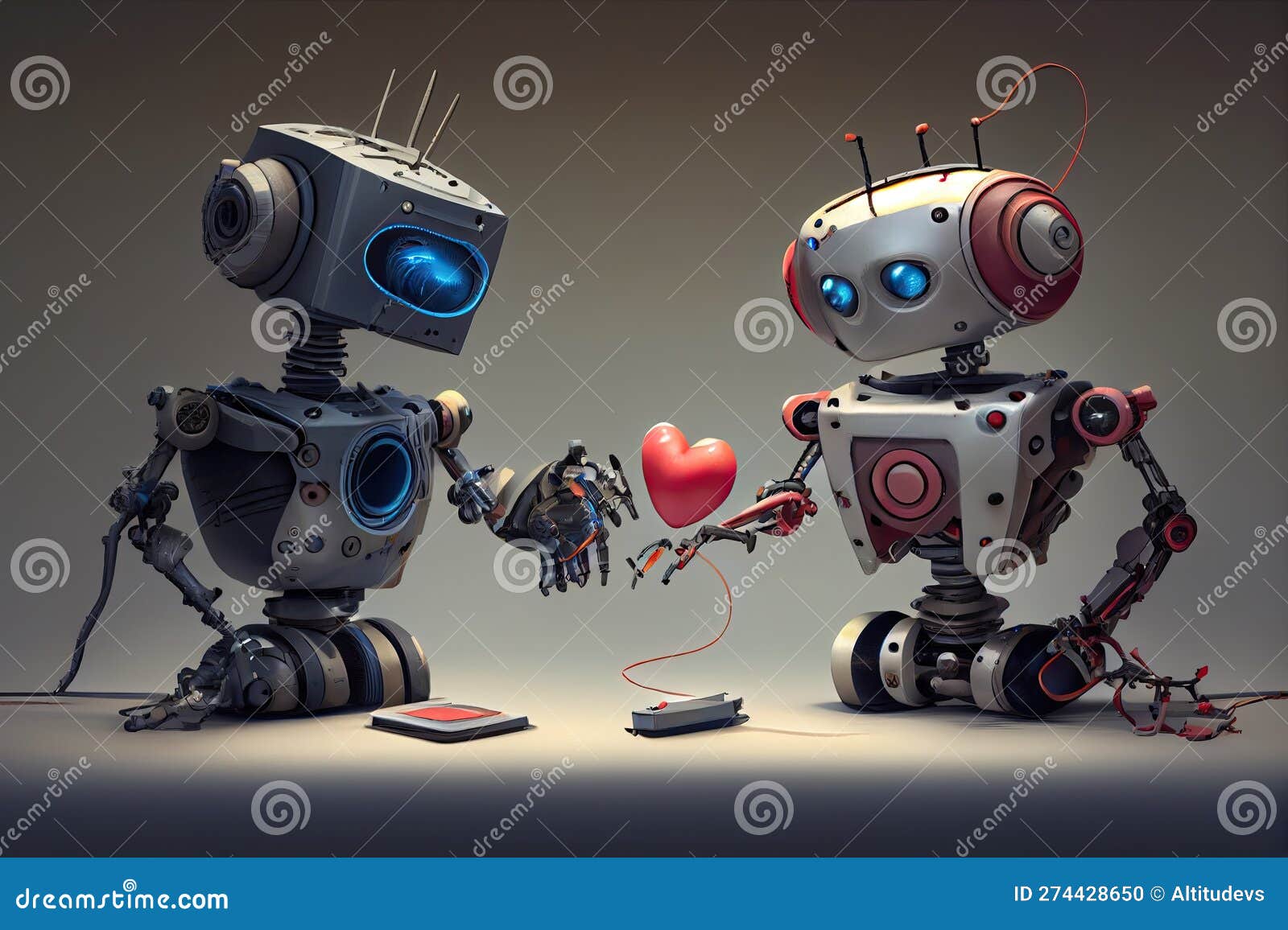 Two Robots, with One in Healing Mode, Performing Delicate on the Other ...