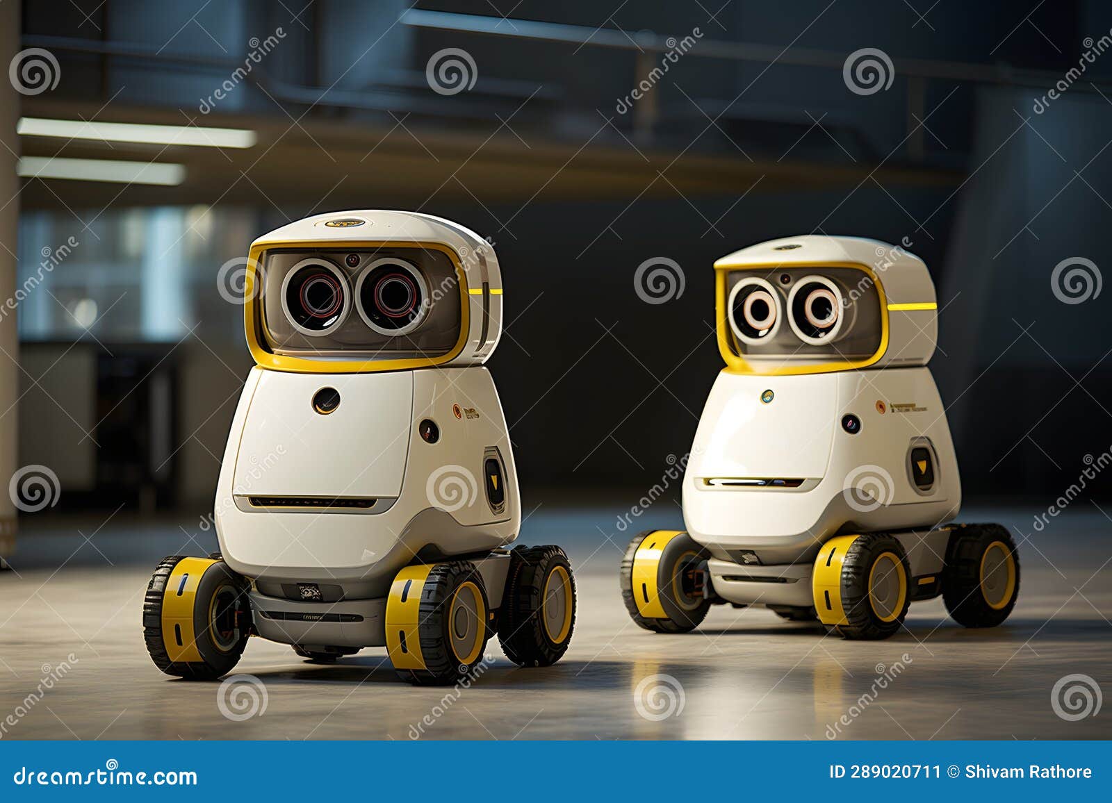 Robots On Wheels Icons Collection Cartoon Vector | CartoonDealer.com ...