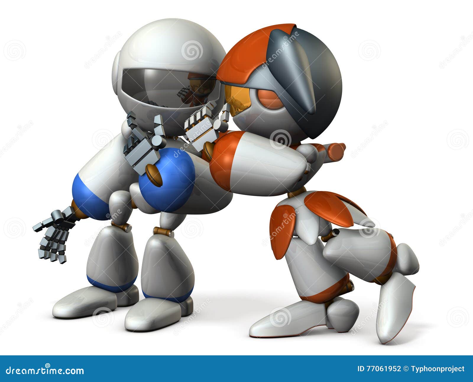 Two Robots are Whispering Secret Story. Stock Illustration ...