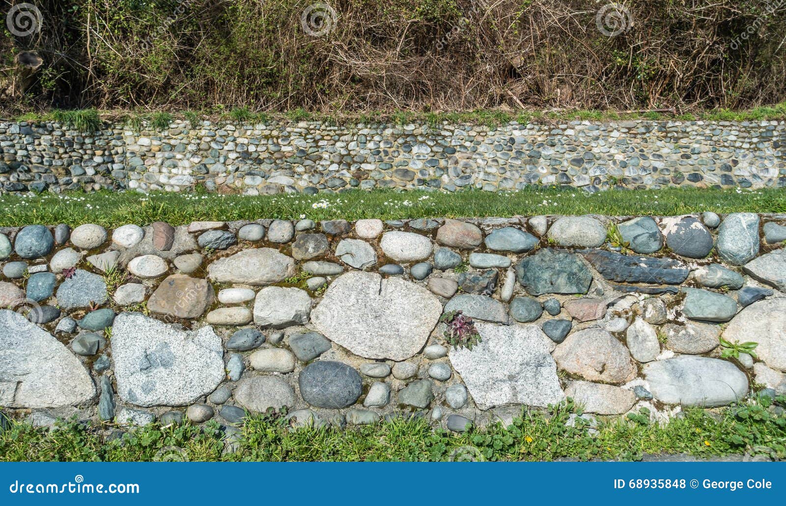 Two Rock Walls stock photo. Image of stones, texture - 68935848