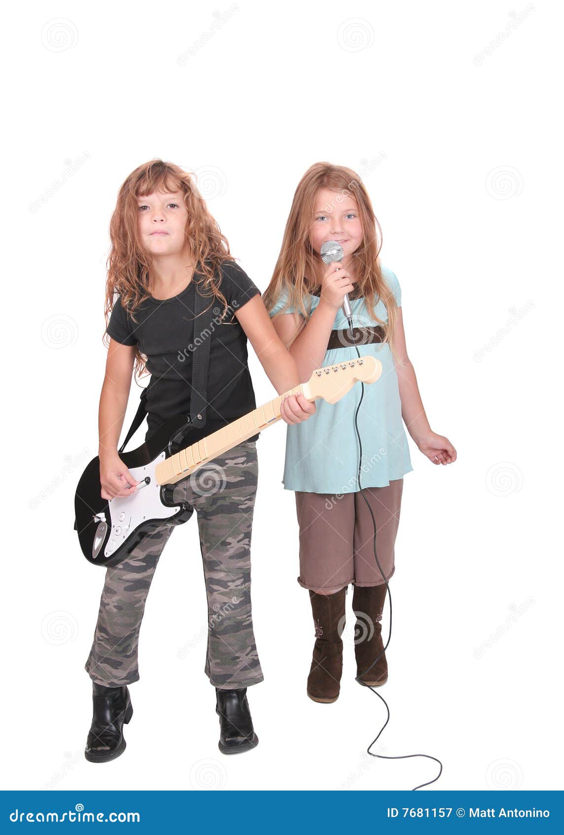 Two rockstar children stock image. Image of band, rock - 7681157