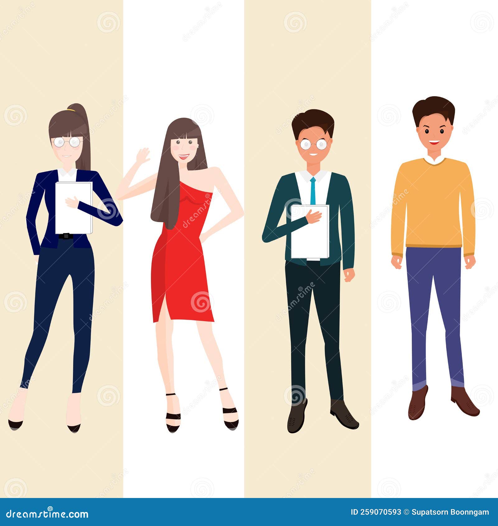 Two roles in one person stock vector. Illustration of design - 259070593