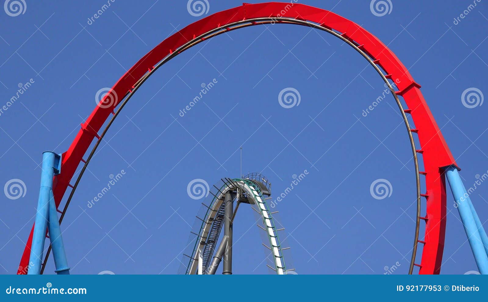 Two Rollar Coasters at Theme Park Stock Image - Image of coaster, theme ...