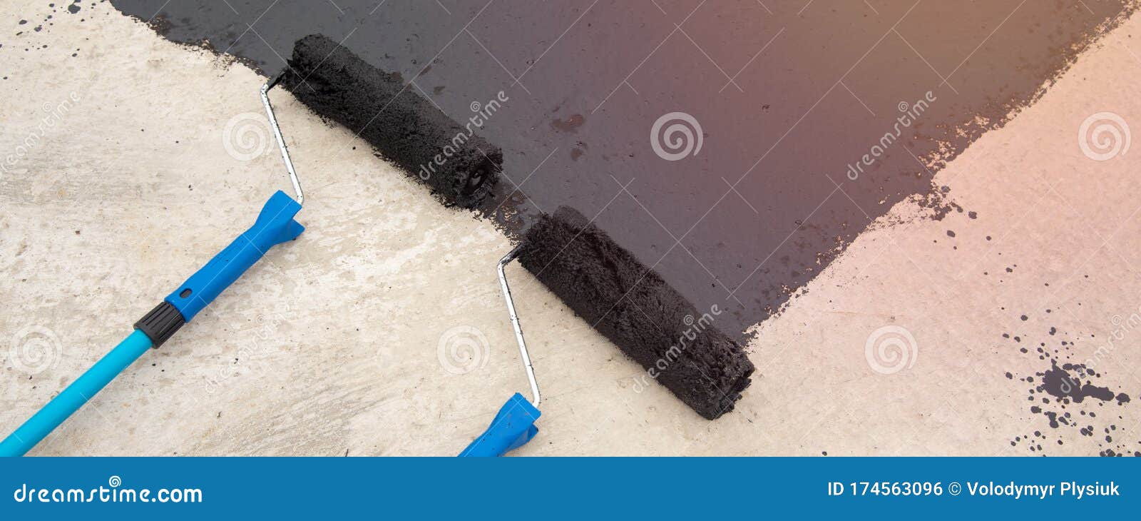 Two Roller Brush, Tools for Install Waterproofing Stock Photo - Image ...