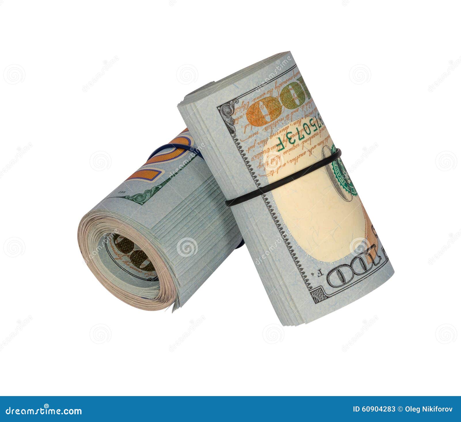 Two rollers of money stock image. Image of funding, heap - 60904283
