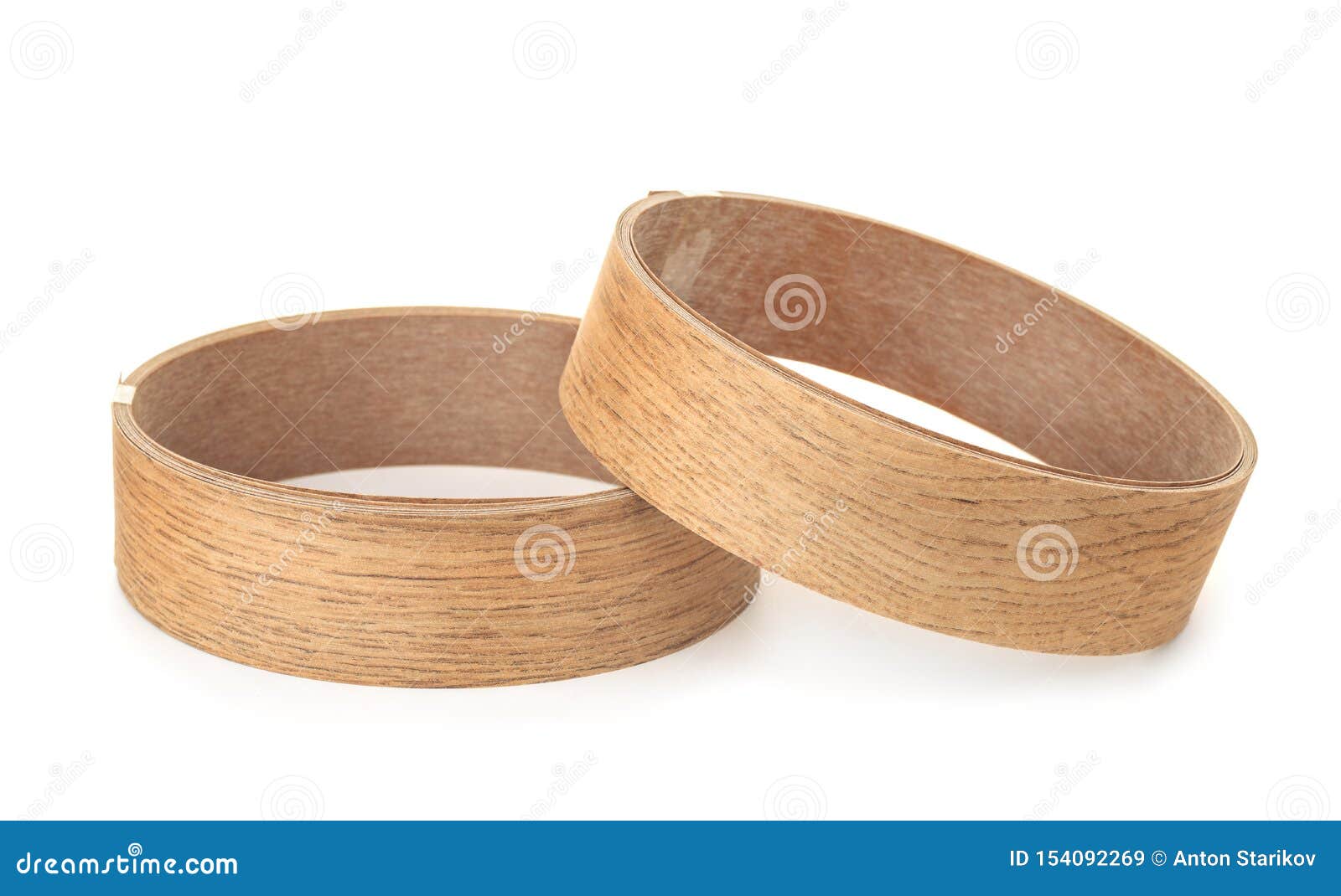 Two Rolls of Decorative Wood Molding Trims Stock Image - Image of ...