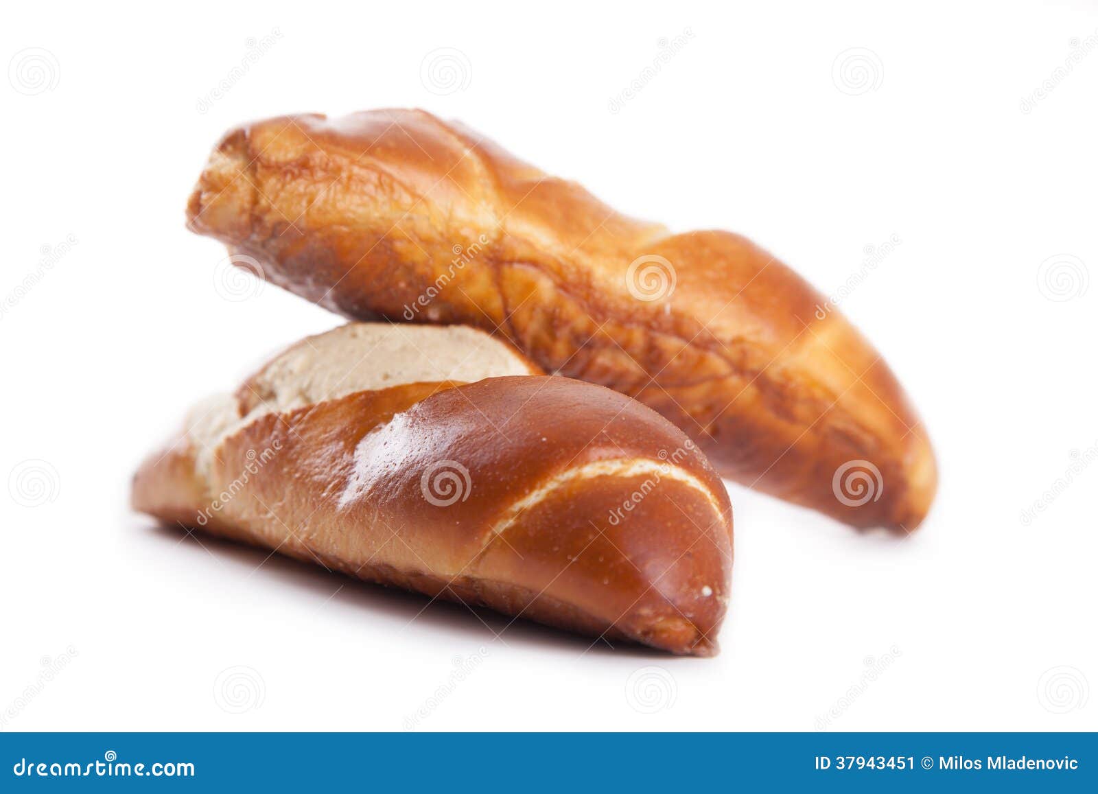 Two rolls isolated stock image. Image of delicatessen - 37943451