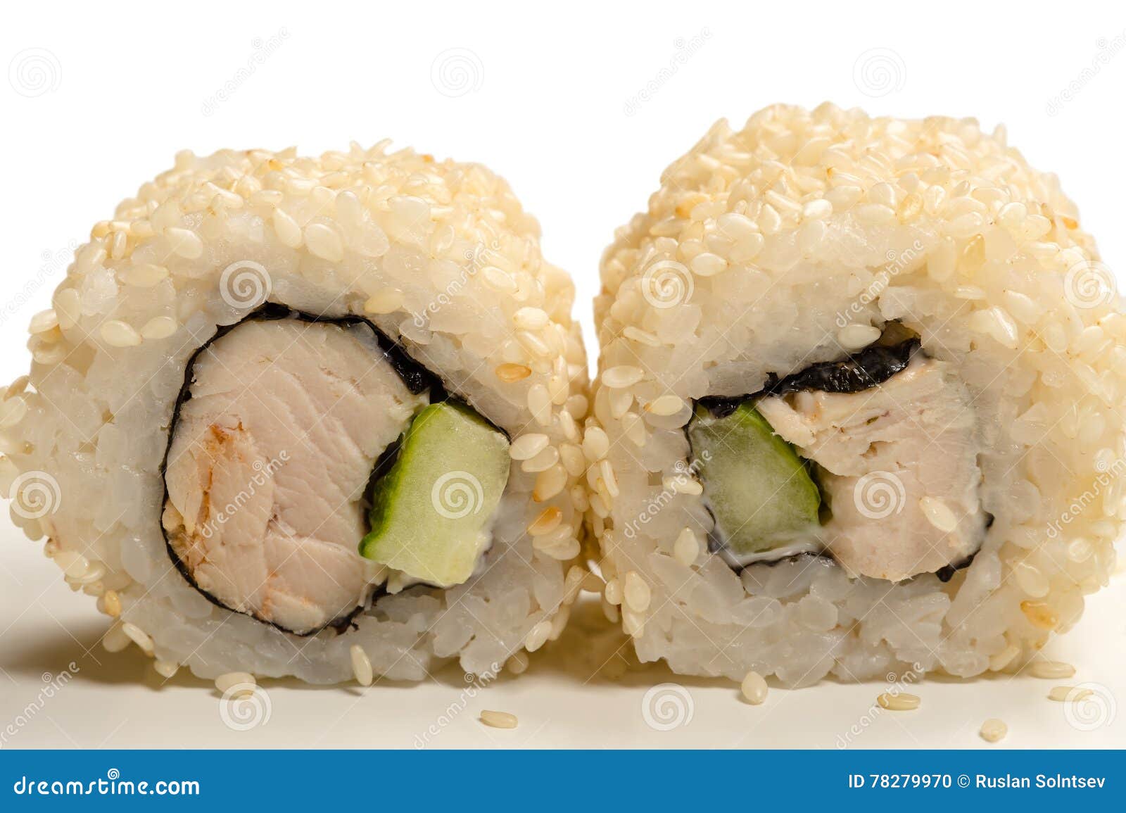 Two Rolls Isolated on White Stock Photo - Image of sesame, traditional ...