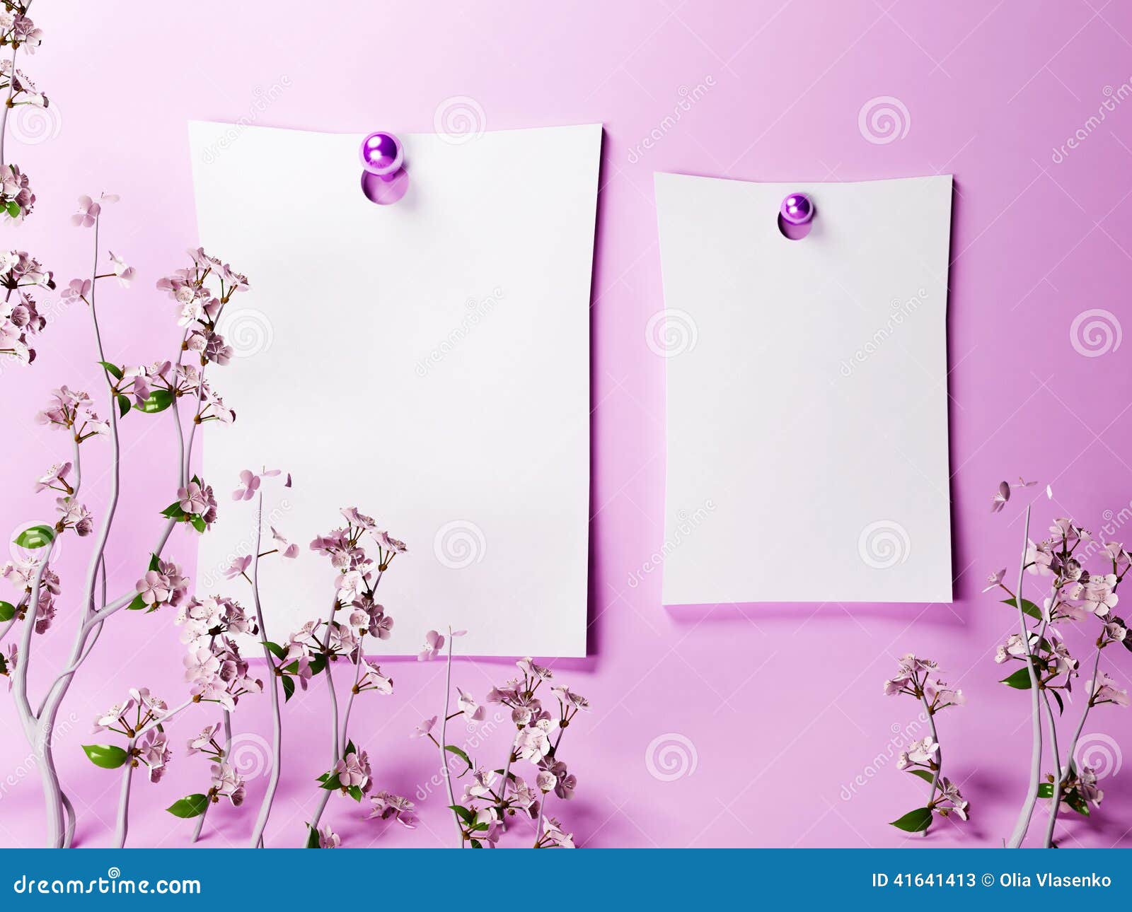Two Romantic Notes on the Wall Stock Illustration - Illustration of ...