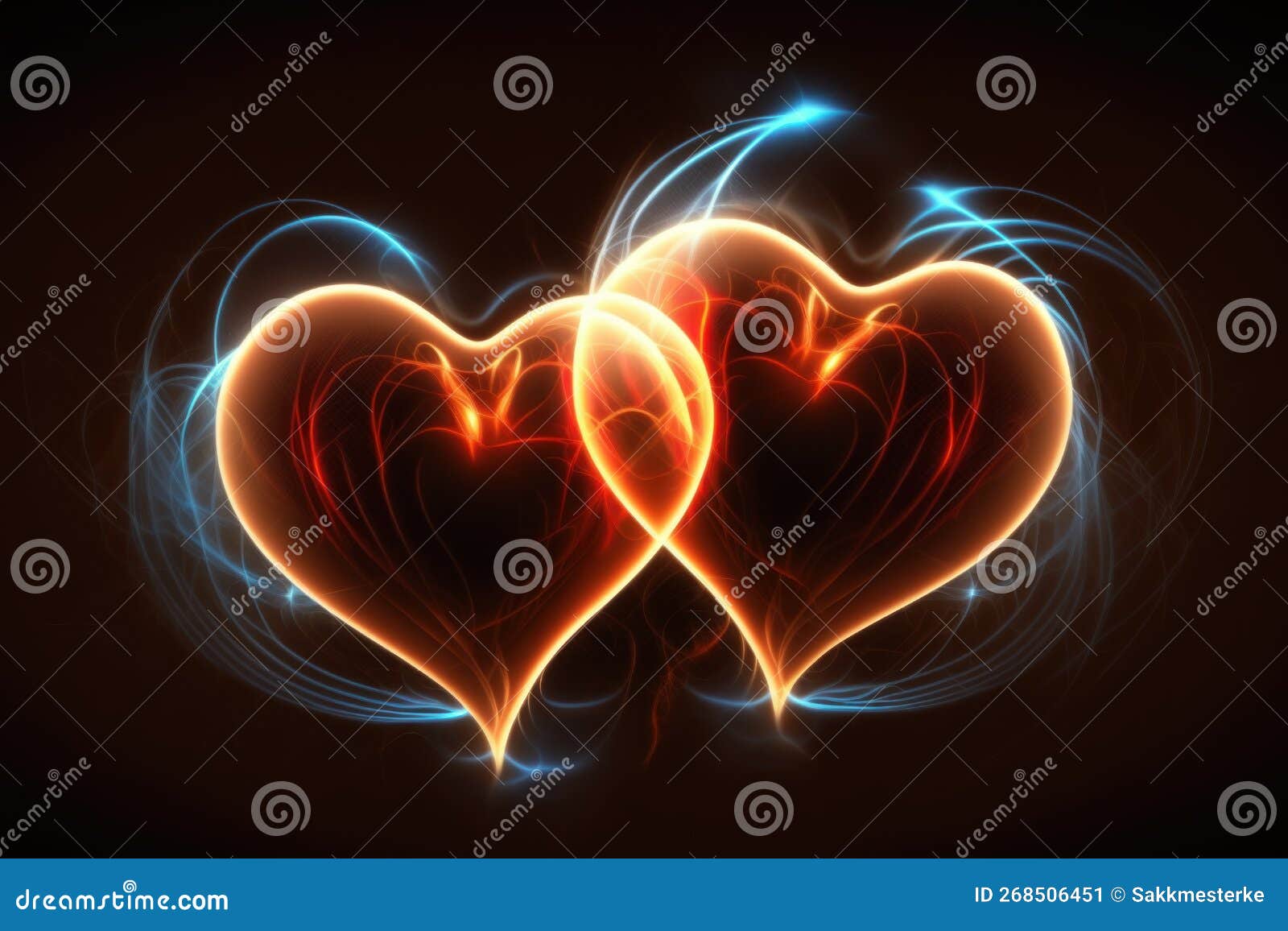 Two Romantic Vampire Hearts Together, Valentine`s Day Stock ...