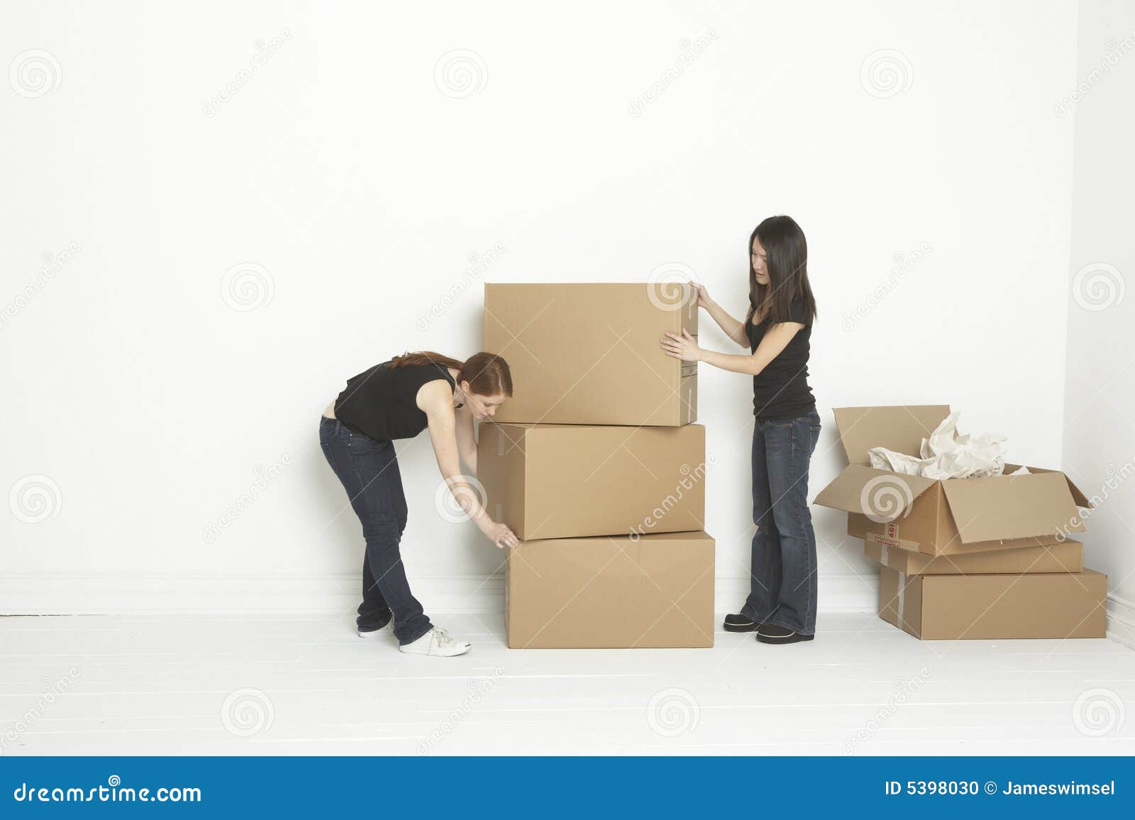 Two Roomated Stacking Boxes Stock Photo - Image of beauty, wall: 5398030