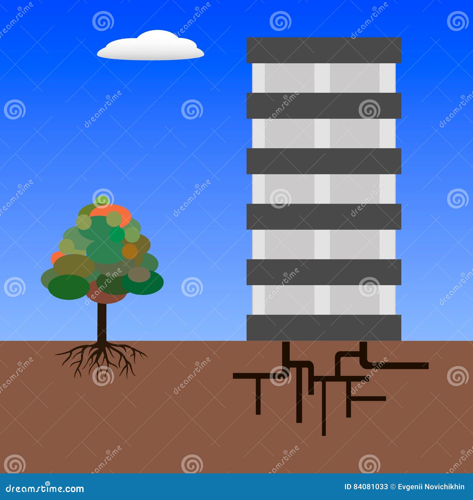 Building Of Underground Tunnels Cartoon Vector | CartoonDealer.com ...