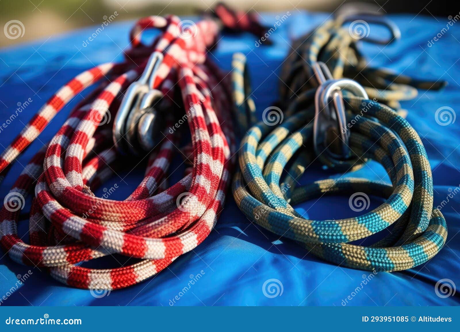 Two Roped Together Mountain Climbing Gear Stock Image - Image of safety ...