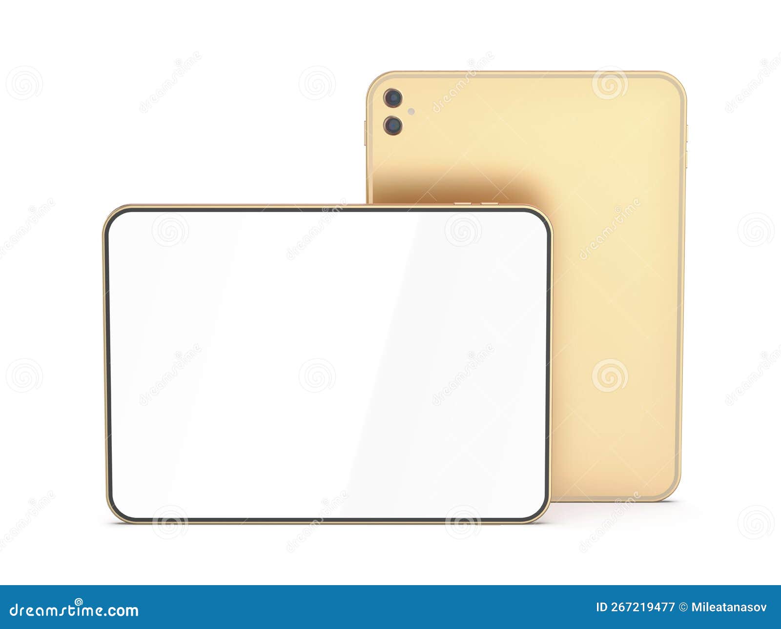 Two Rose Gold Colored Tablet Computers Stock Image - Illustration of ...