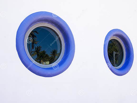 Two Round Art Deco Windows stock photo. Image of shade - 24547130