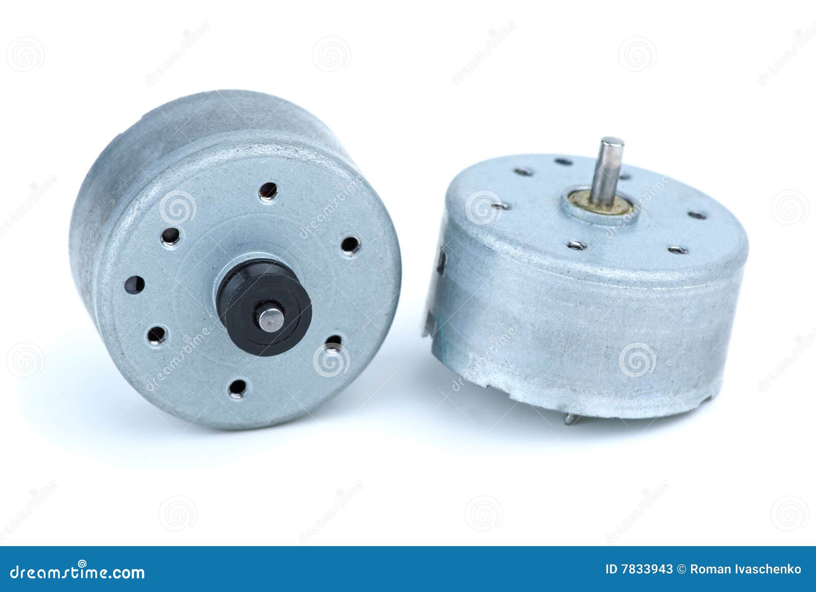 Two Round DC Electric Motors Stock Image - Image of micro, white: 7833943