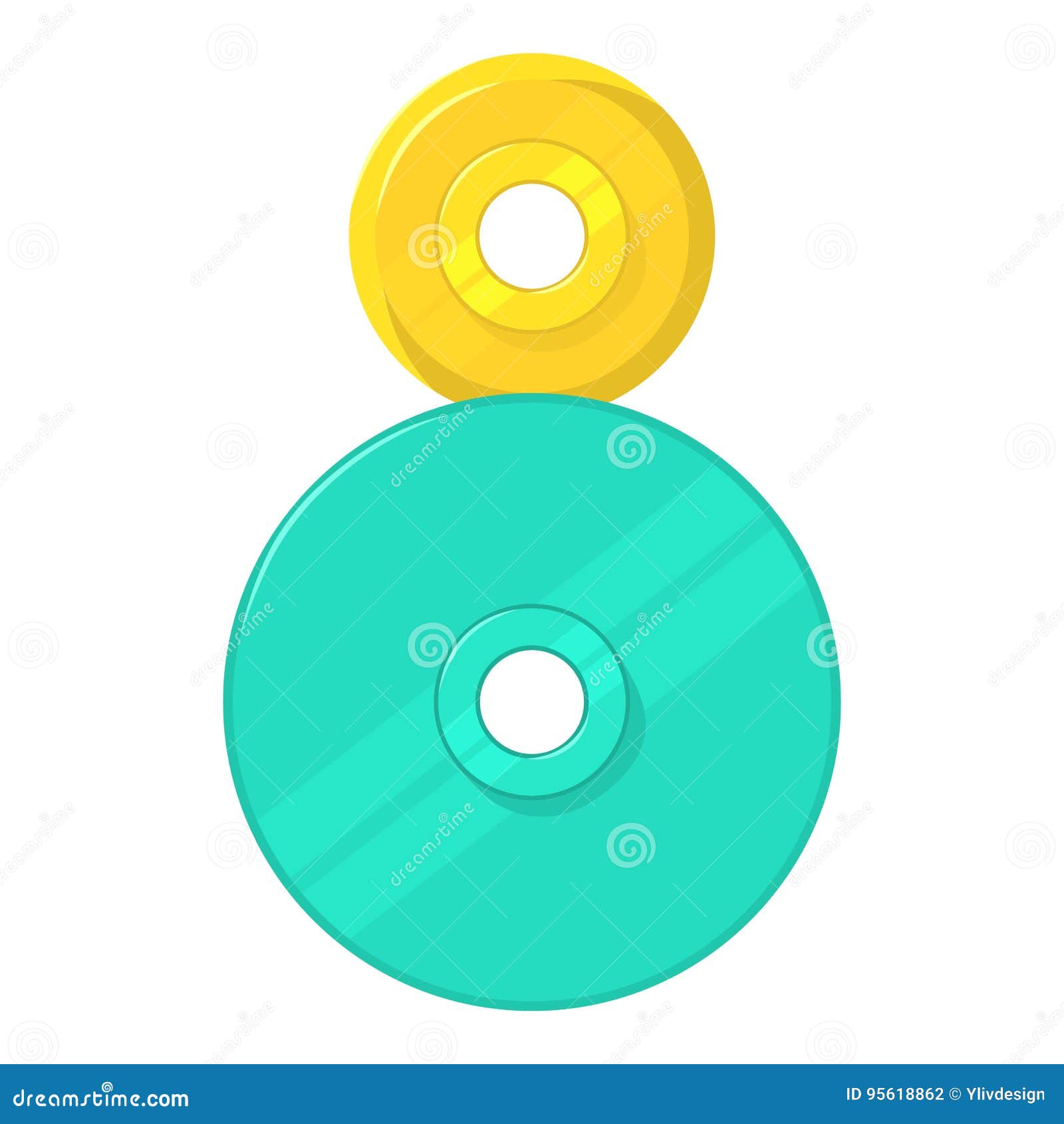 Two Round Gears Icon, Cartoon Style Stock Vector - Illustration of ...