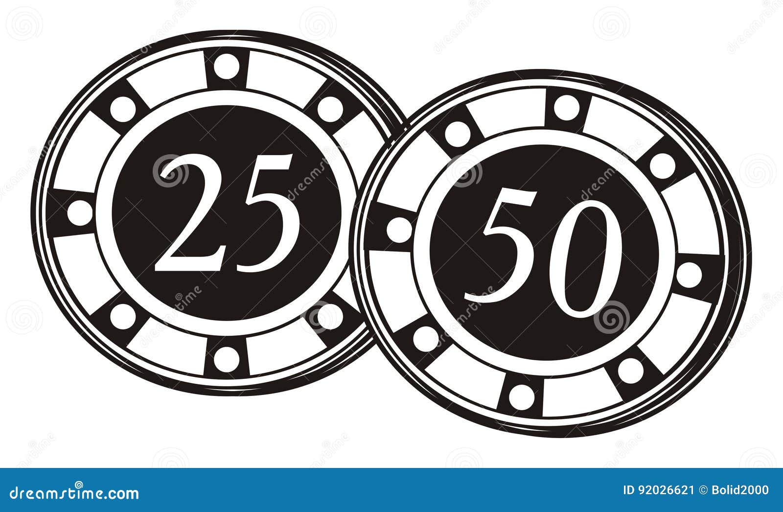 Two round objects stock illustration. Illustration of gambling - 92026621