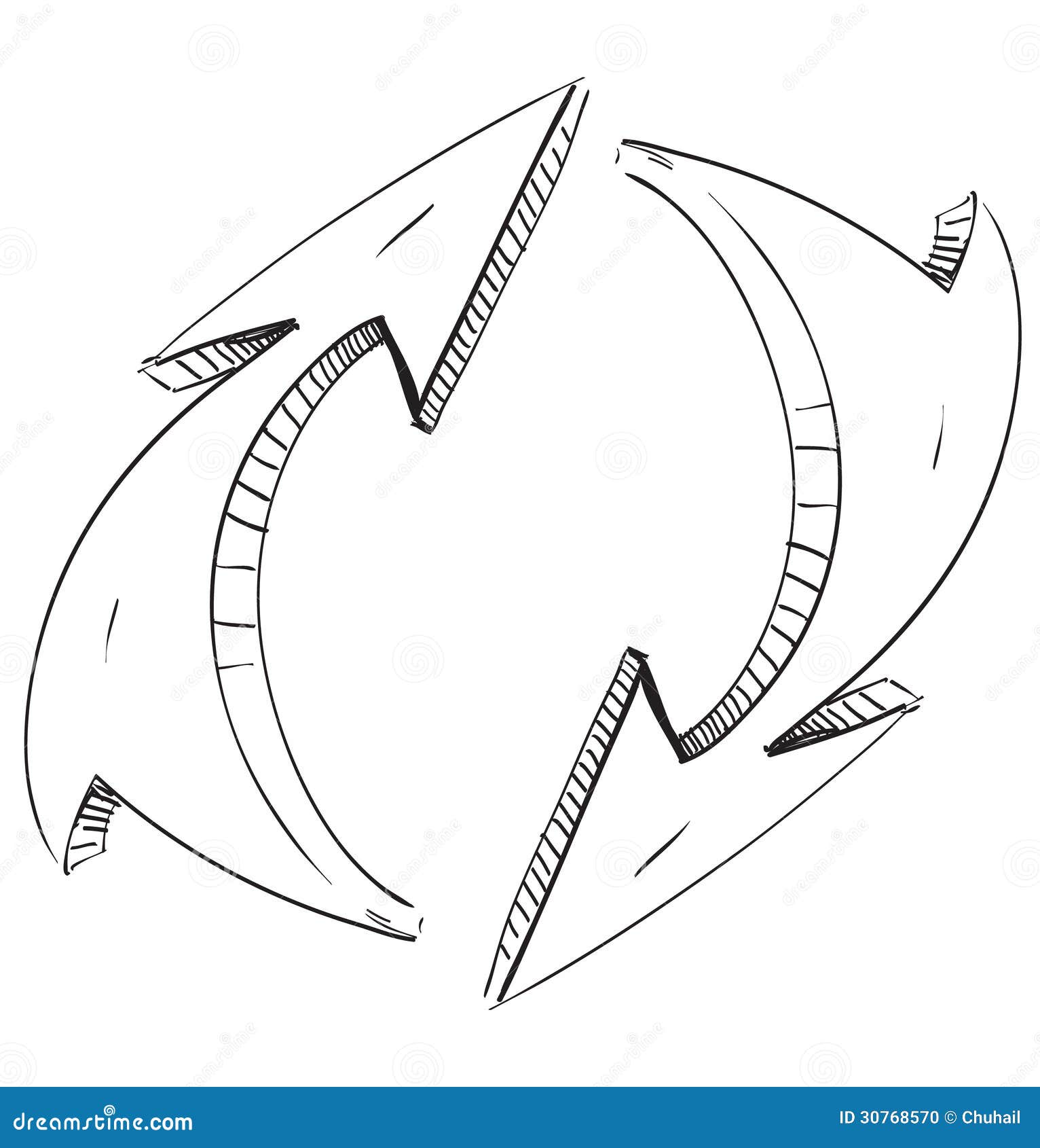 Two rounded arrows stock vector. Illustration of imagination - 30768570