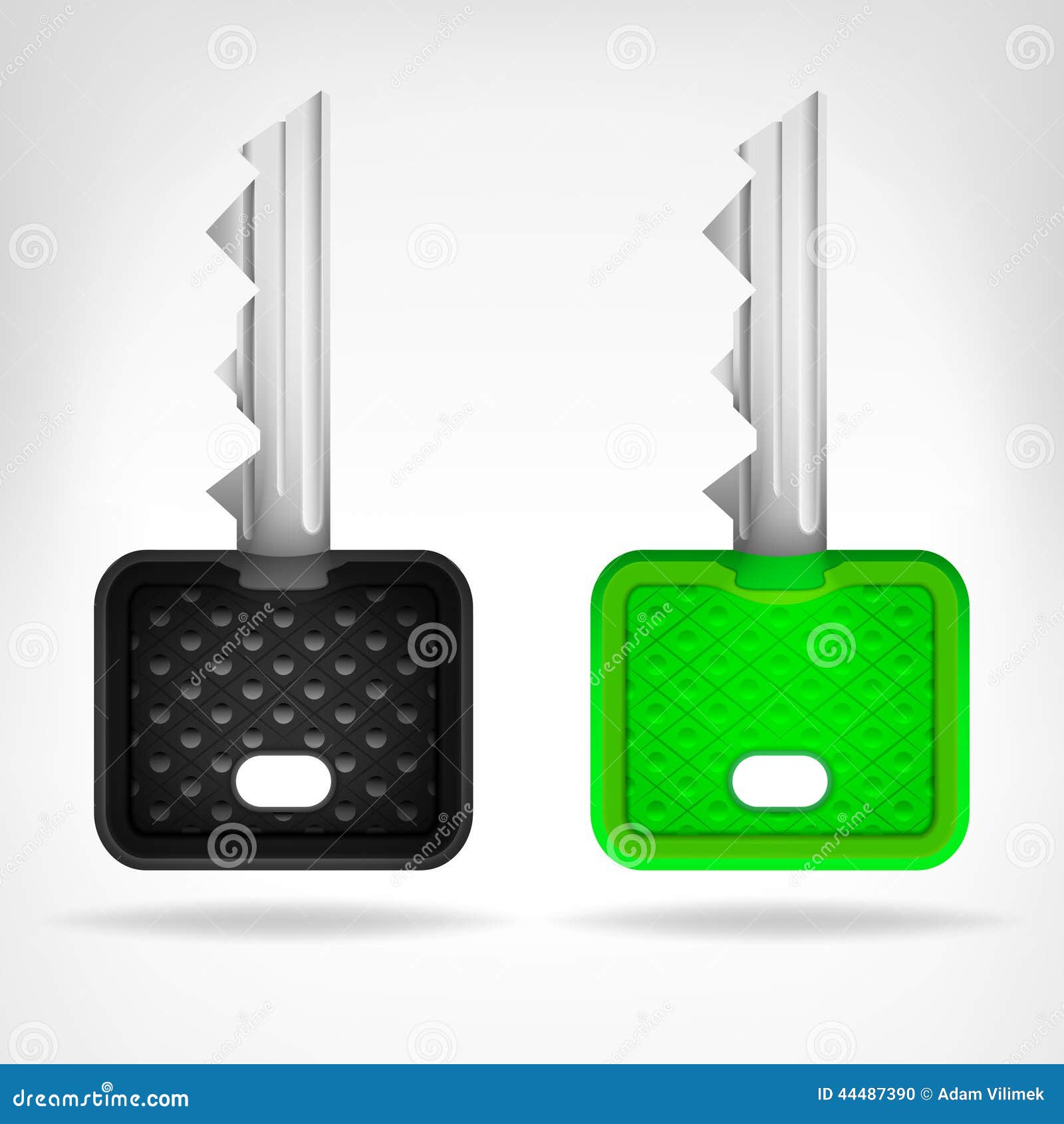 Two Rounded Keys Object 3D Design Stock Vector - Illustration of ...