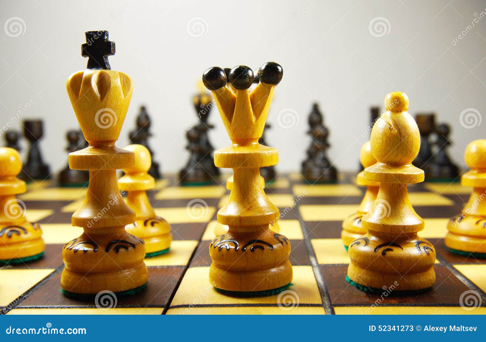 Two rows of chess pieces stock image. Image of alone - 52341273