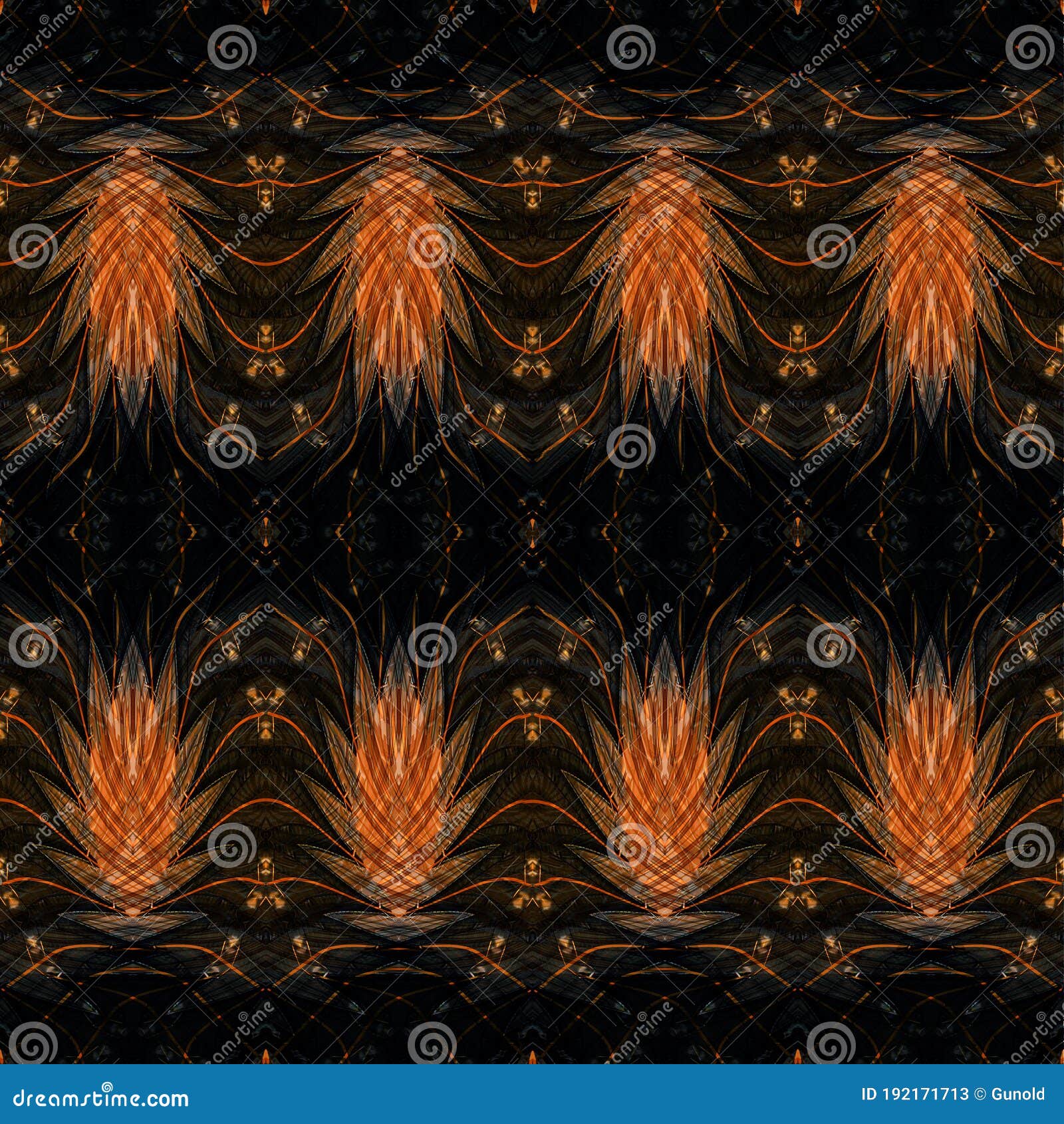 Two Rows of Feather-like Patterns Stock Illustration - Illustration of ...