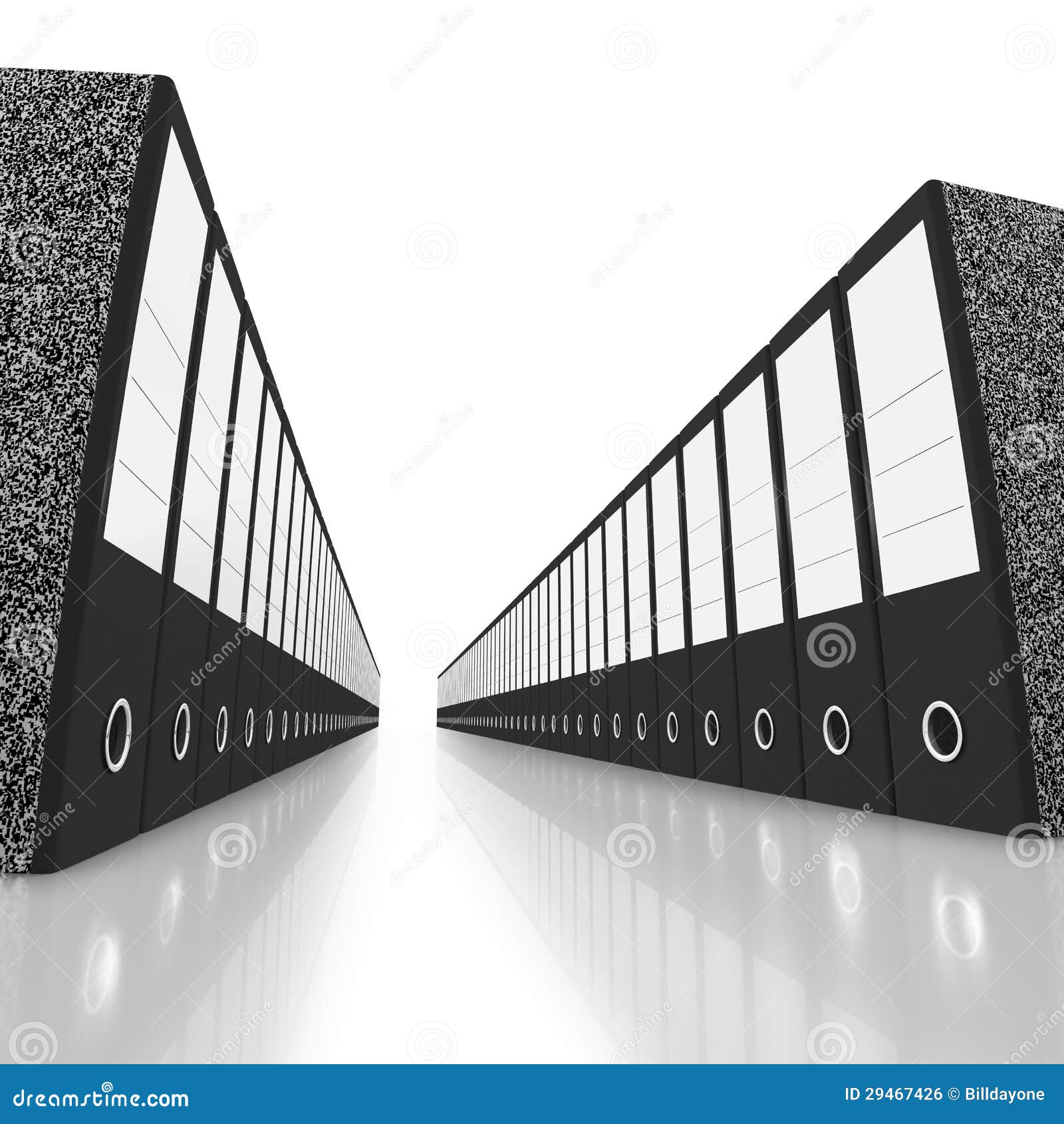 Two Rows Of Folders For Documents As Long Lane Royalty-Free Stock Image ...