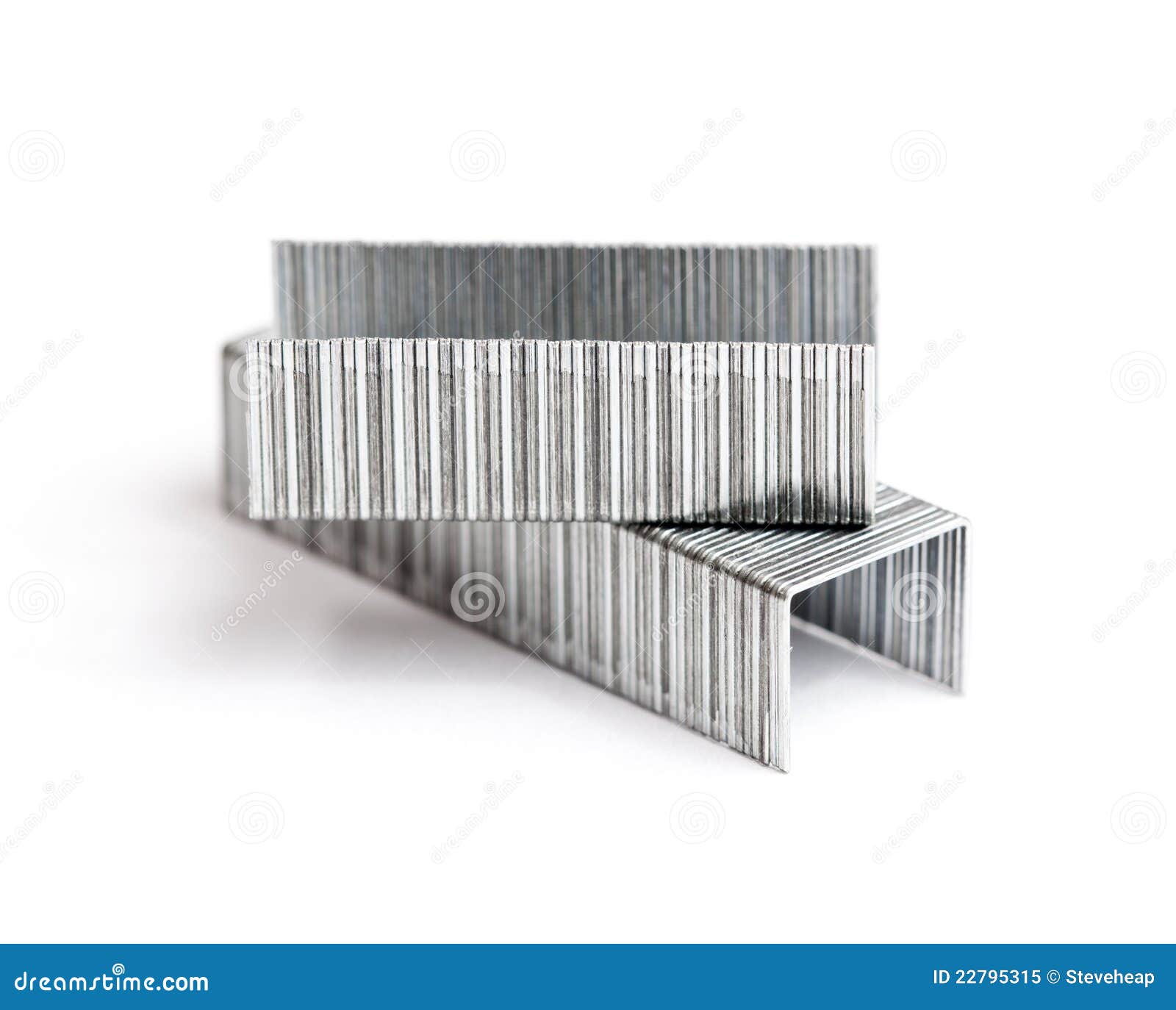 Two Rows of Staples in Macro Stock Image - Image of close, equipment ...