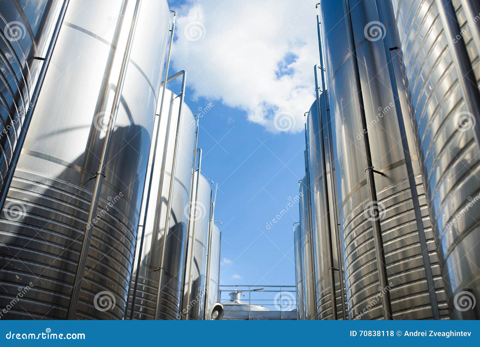 Two Rows of Tanks stock photo. Image of room, metal, large - 70838118