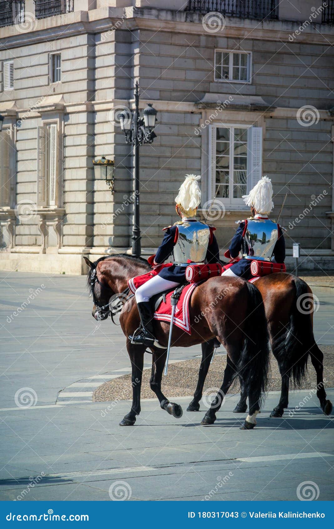 Two Royal Cavalry Security Guards, Royal Palace of Madrid, Spain ...