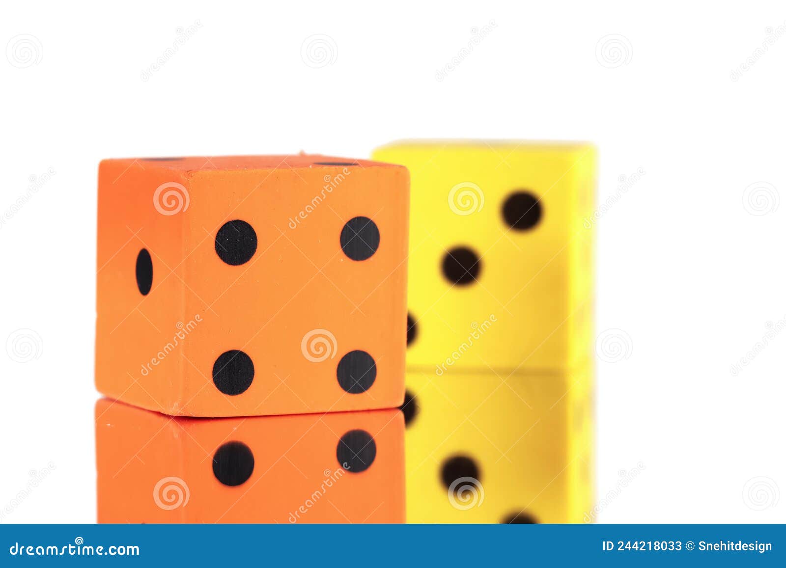 Two Rubber Dice on White Background Stock Image - Image of fortune ...