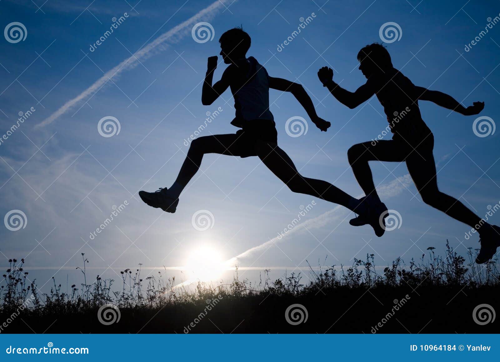 Two runners stock photo. Image of runner, riding, leisure - 10964184