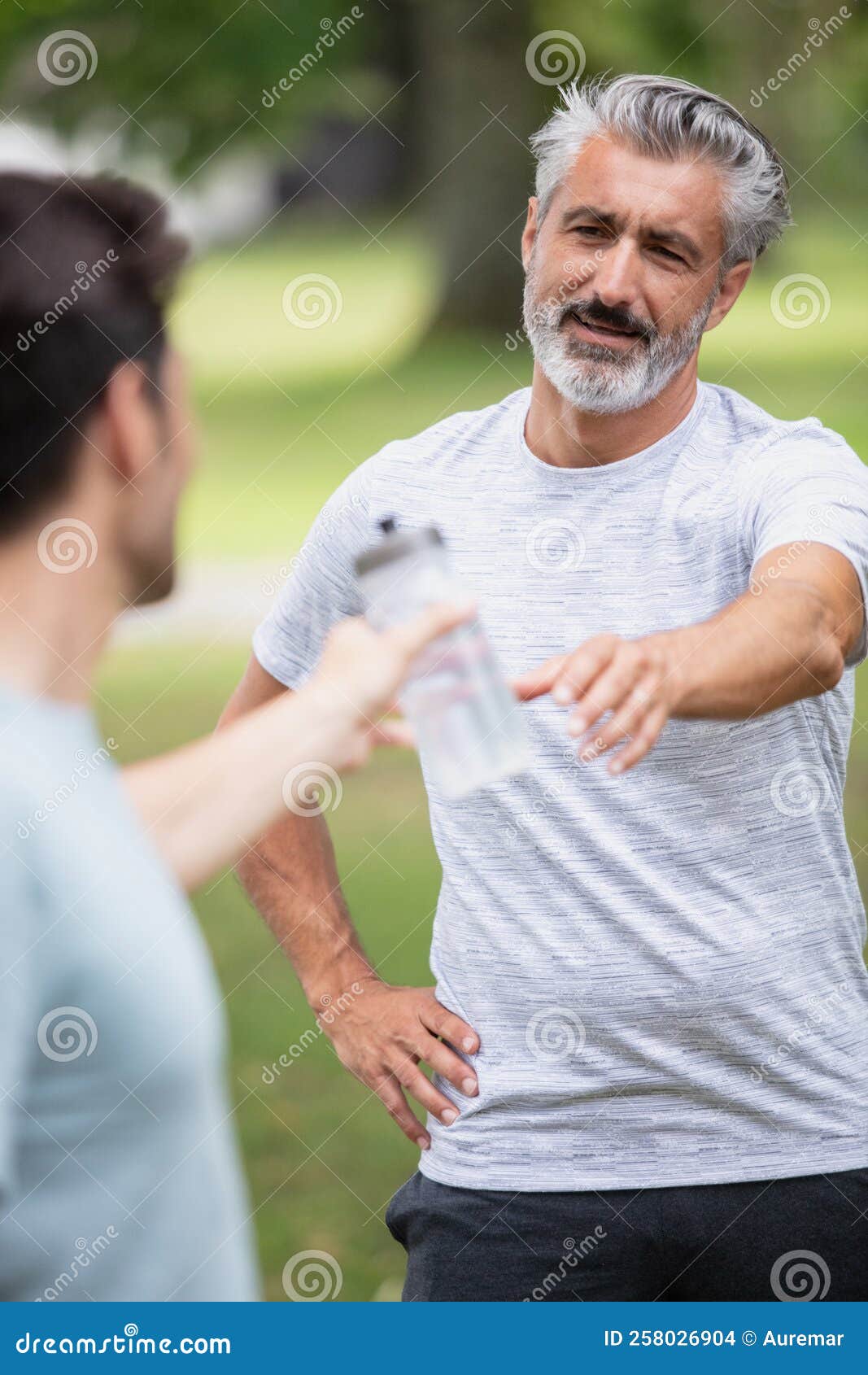 Two Runners Standing Talking after Running Stock Photo - Image of adult ...