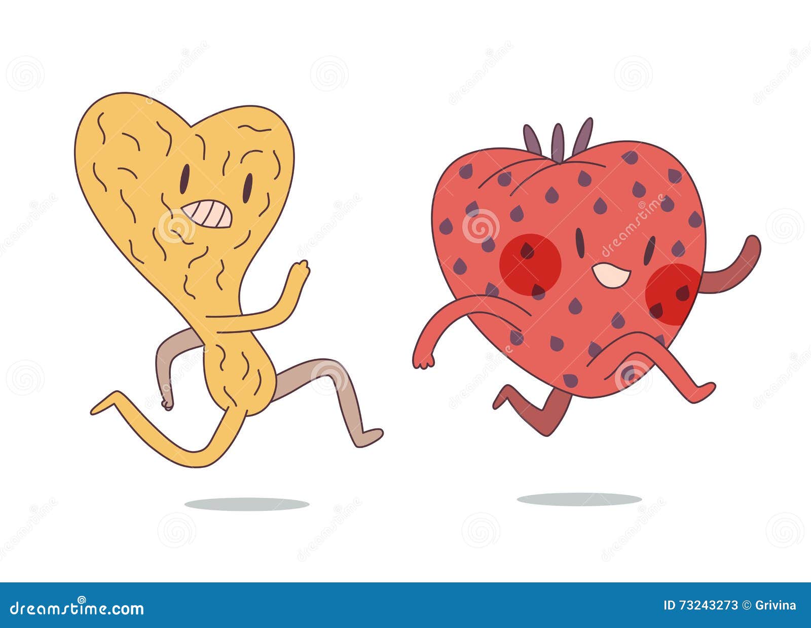 Two running characters stock vector. Illustration of juicy - 73243273
