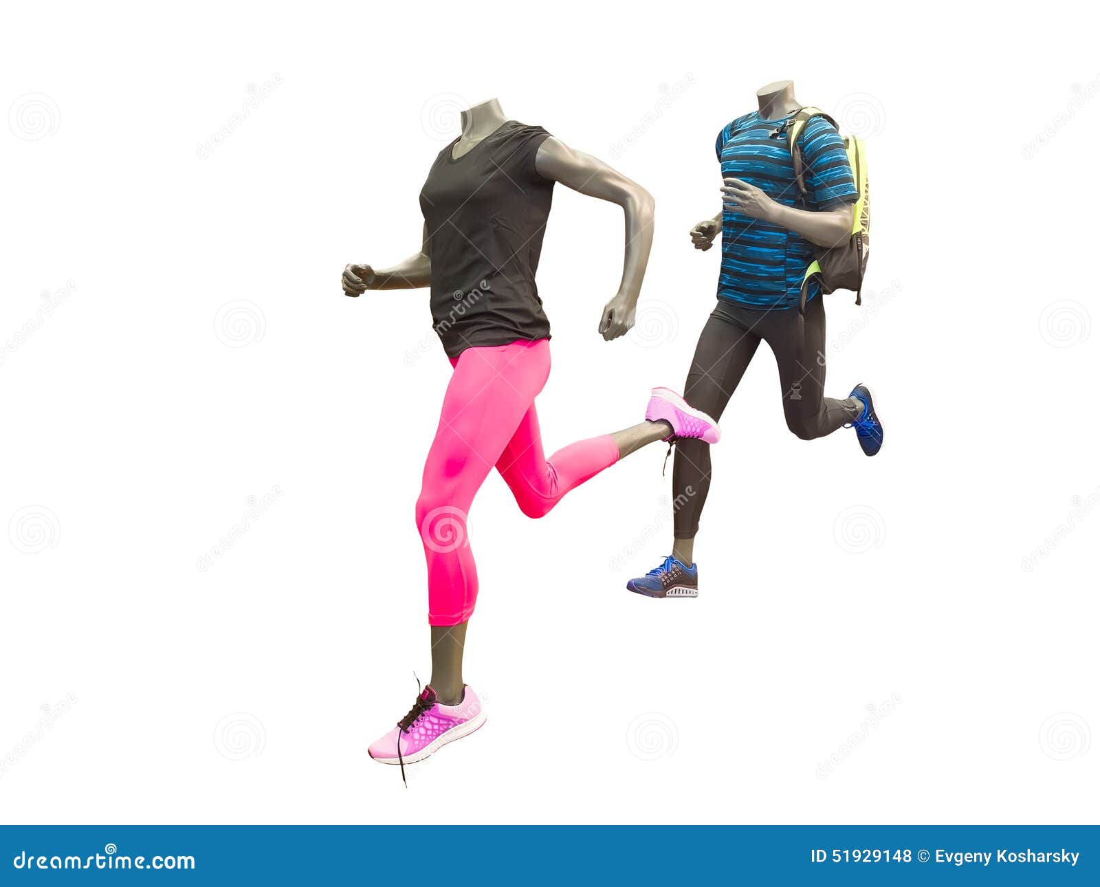 Two running mannequins stock photo. Image of people, fitness - 51929148