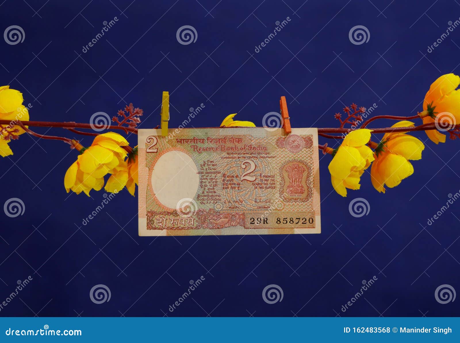 Indian Currency- Two Rupees. Stock Photo - Image of note, rupees: 162483568
