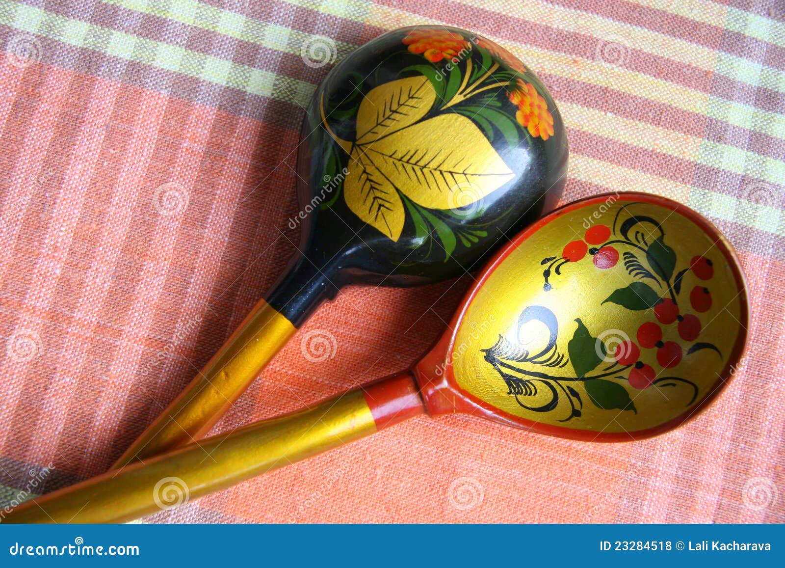 Two Russian spoons stock photo. Image of creativity, ornament - 23284518
