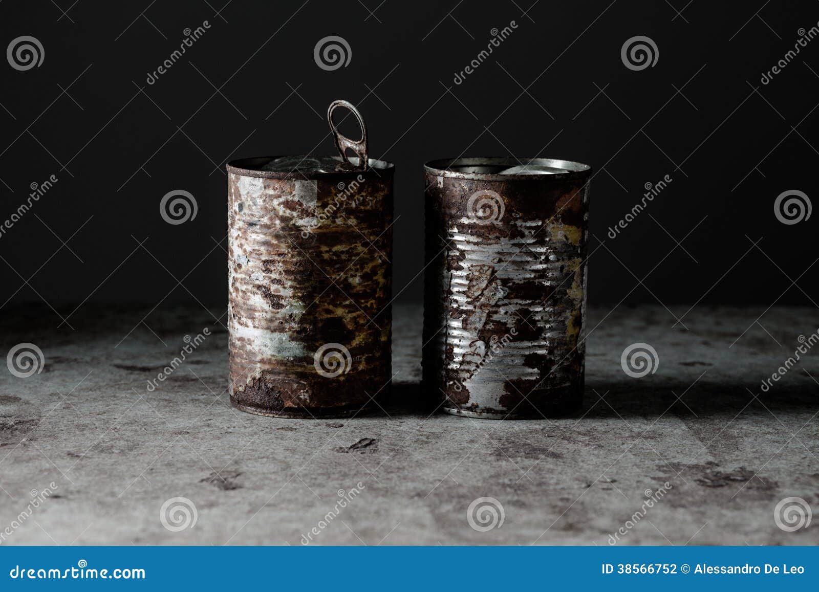 Two Rusted Cans stock photo. Image of opened, copy, still - 38566752